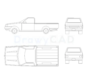 Pick-up vans – DrawyCAD – Free DWG Download