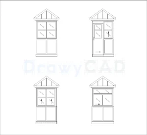 Booths – Kiosks – Cabins – DrawyCAD – Free DWG Download