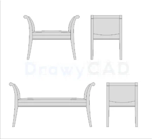Indoor benches – DrawyCAD – Free DWG Download