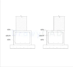 Isolated footing foundations – DrawyCAD – Free DWG Download