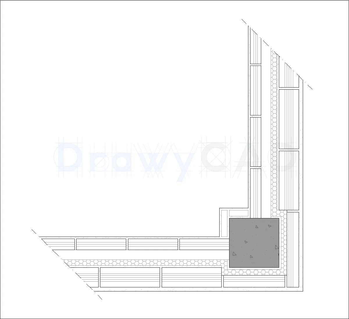 Paving on false-stone masonry – DrawyCAD – Free DWG Blocks