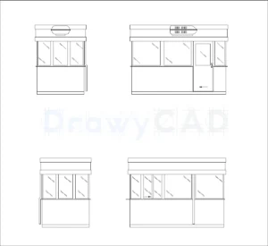 Booths – Kiosks – Cabins – DrawyCAD – Free DWG Download