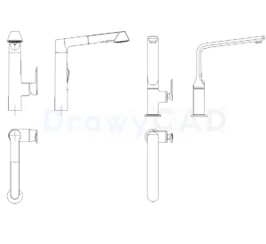 Mixer taps – DrawyCAD – Free DWG Download