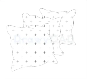 Pillows and cushions – DrawyCAD – Free DWG Download